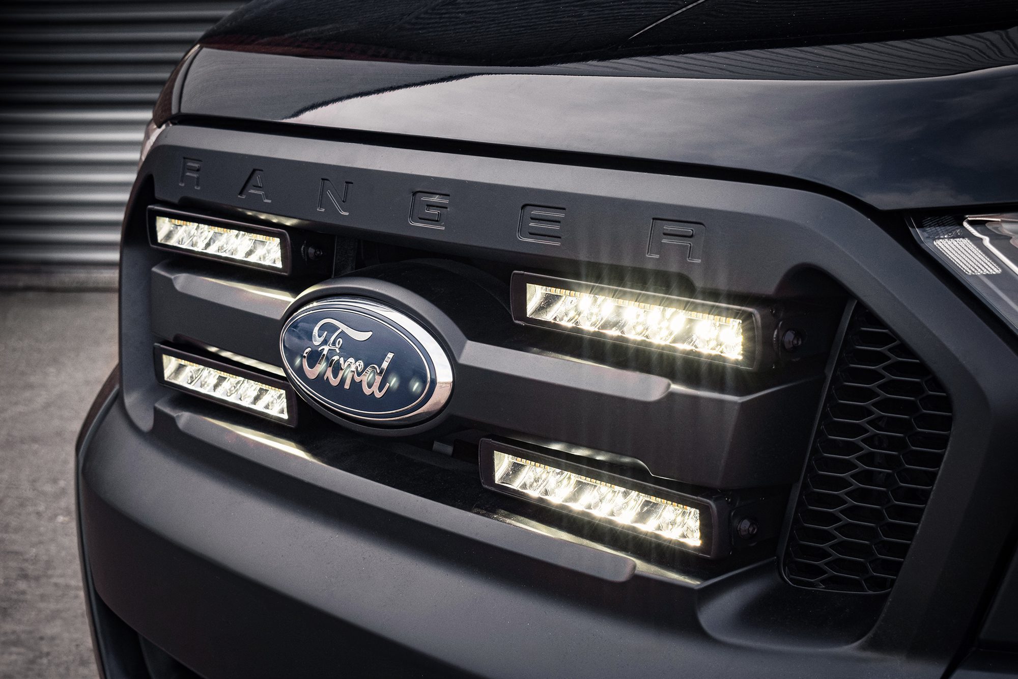 Quad 10" Luminous LED Integration Grille Kit - 15,120 Lumens for Ford ...